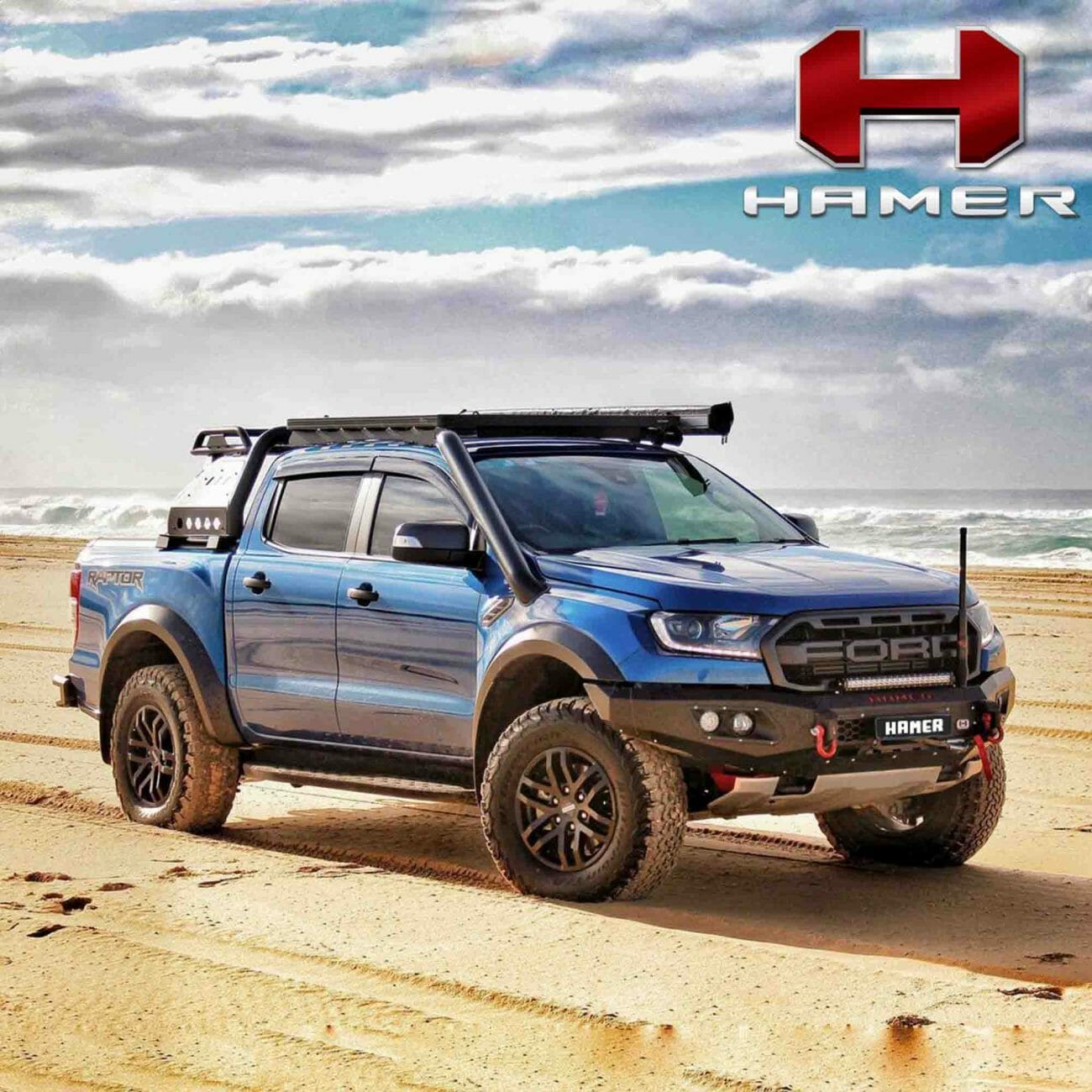 Hamer 4x4 King Series Bull Bar for Ford Ranger Raptor (2018-2022)