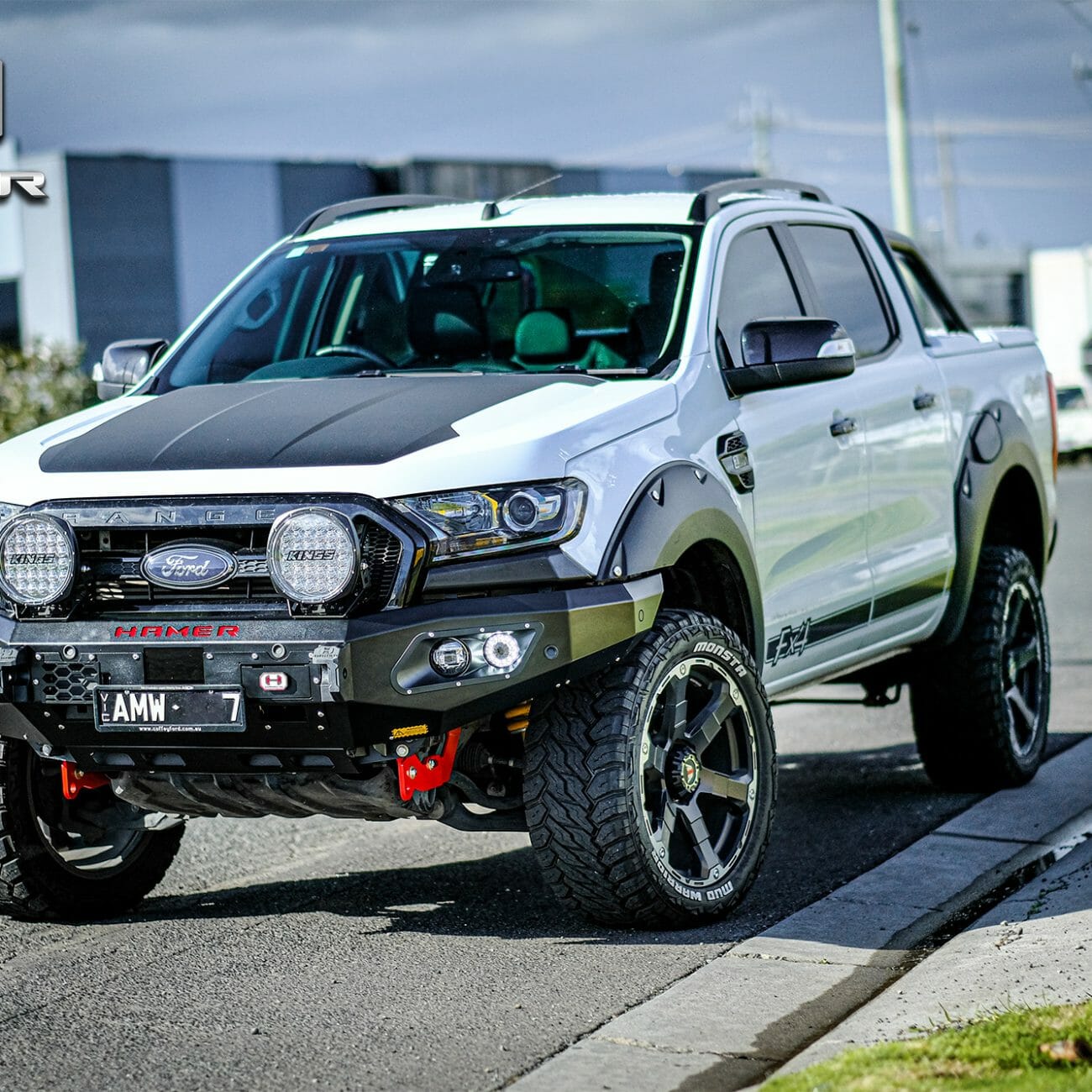 King series bull bar for Ford Ranger PX2, PX3 (2015 - 2022) | Hamer 4x4