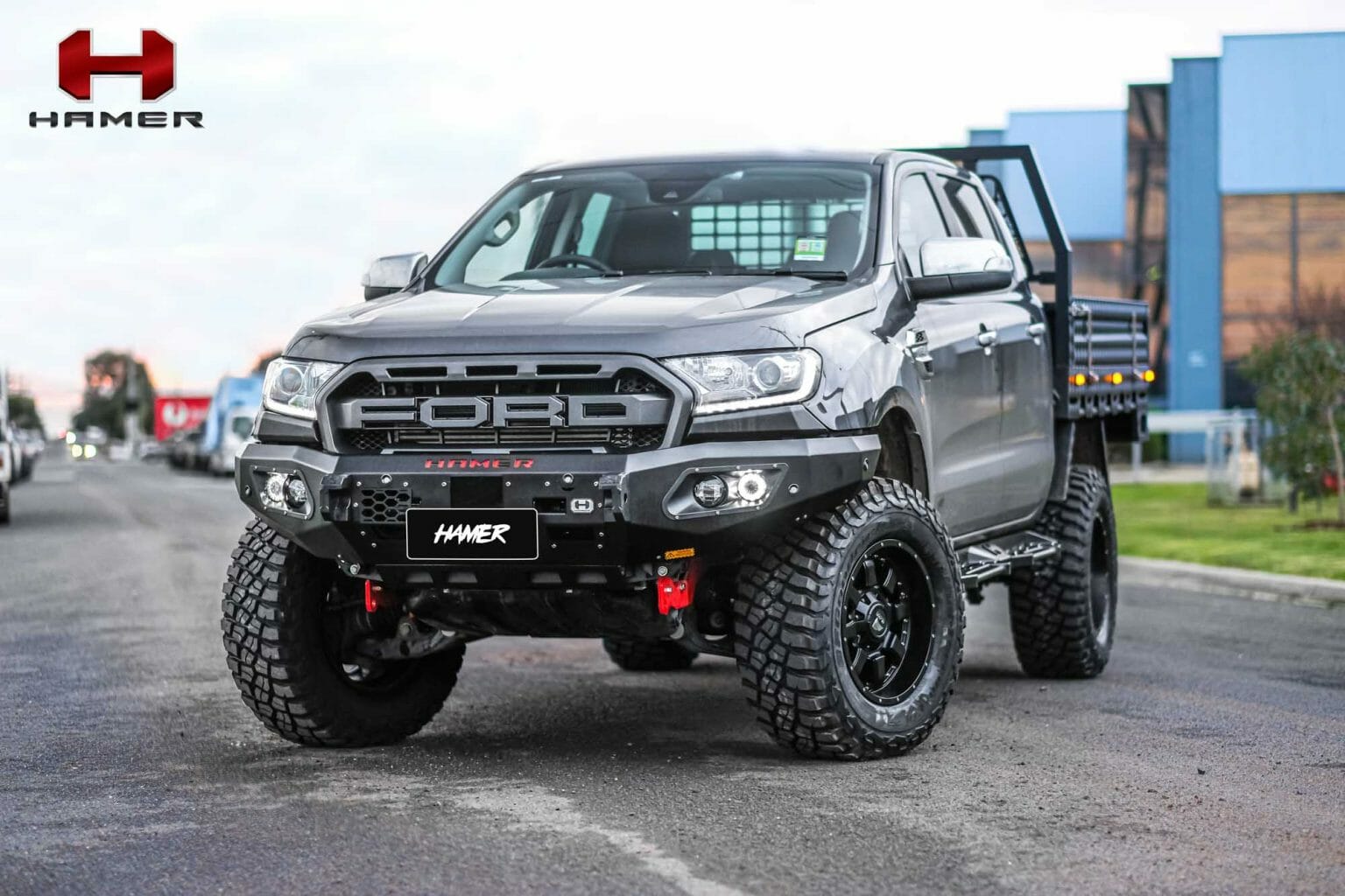 King series bull bar for Ford Ranger PX2, PX3 (2015 - 2022) | Hamer 4x4