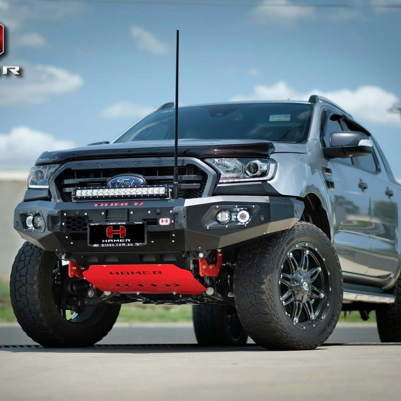 King series bull bar for Ford Ranger PX2, PX3 (2015 - 2022) | Hamer 4x4