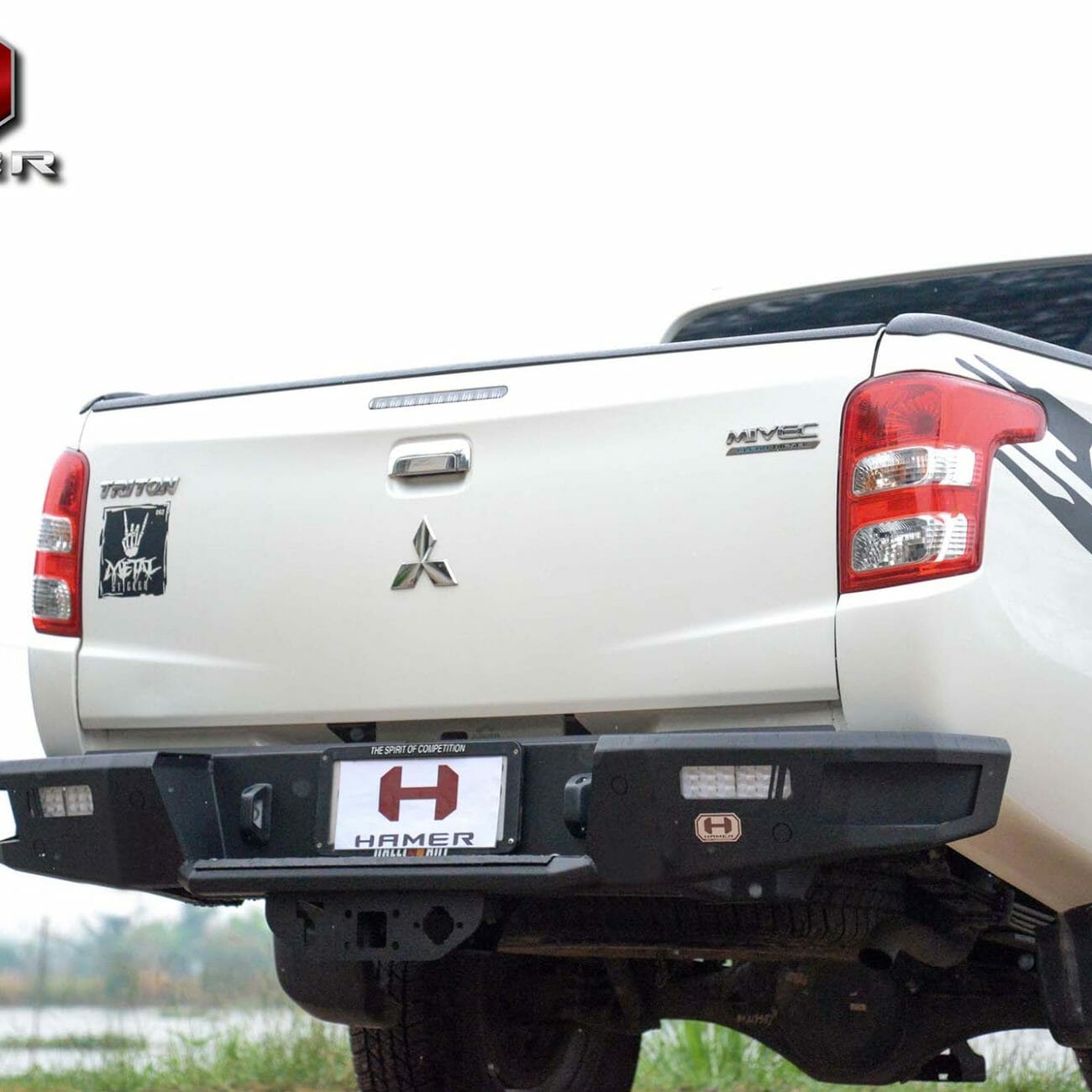 M-Series rear bar for Mitsubishi Triton MQ (2015 - 2018) | Hamer 4x4